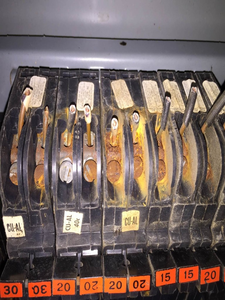 Panel damage resulting from temperature changes and condensation.